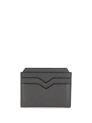 VALEXTRA Textured Leather Cardholder - Grey