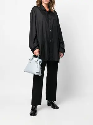 MAISON MARGIELA Long-sleeve Silk Shirt - Black
