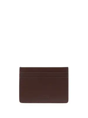JIL SANDER Debossed-logo Leather Cardholder - Brown