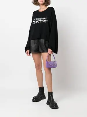 Versace Embroidered Logo Wide-sleeve Jumper