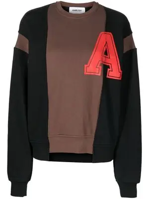 AMBUSH Collegiate-print Patchwork Sweatshirt