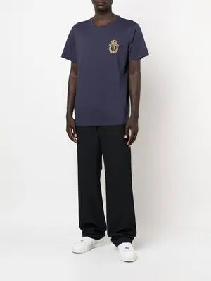 BILLIONAIRE Crest-motif Short-sleeved T-shirt - Blue