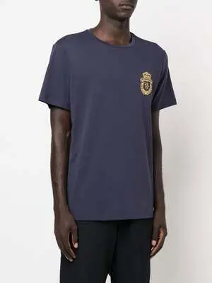 BILLIONAIRE Crest-motif Short-sleeved T-shirt - Blue