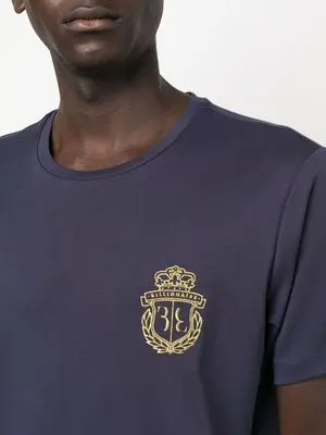 BILLIONAIRE Crest-motif Short-sleeved T-shirt - Blue