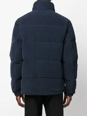 BILLIONAIRE Logo-patch Corduroy Padded Jacket - Blue