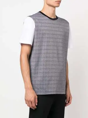 BILLIONAIRE Two-tone Cotton T-shirt - Blue
