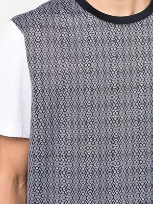 BILLIONAIRE Two-tone Cotton T-shirt - Blue