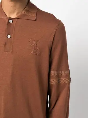 BILLIONAIRE Logo-patch Silk Blend Jumper - Brown