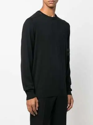 BILLIONAIRE Snakeskin-effect Fine-knit Jumper - Black