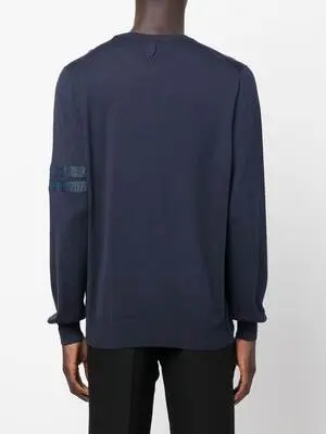 BILLIONAIRE Snakeskin-effect Fine-knit Jumper - Blue