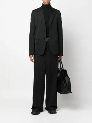 Valentino Garavani Single-breasted Virgin Wool Blazer - Black