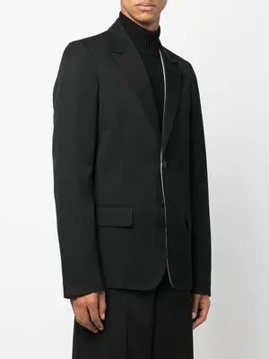 Valentino Garavani Single-breasted Virgin Wool Blazer - Black