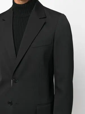 Valentino Garavani Single-breasted Virgin Wool Blazer - Black