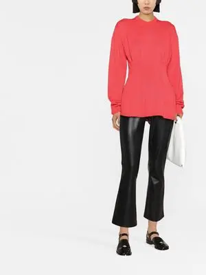 Comme Des Garçons Peplum-hem Crew Neck Jumper