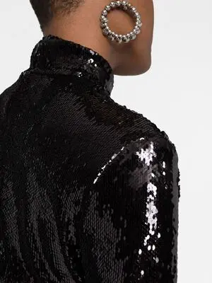 Isabel Marant Étoile Sequin-embellished Long-sleeve Dress - Black