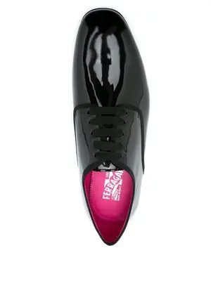 FERRAGAMO Magic Patent Leather Derby Shoes