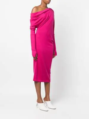 TOM FORD Off-shoulder Jumper Dress - Pink