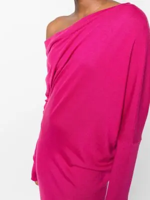 TOM FORD Off-shoulder Jumper Dress - Pink