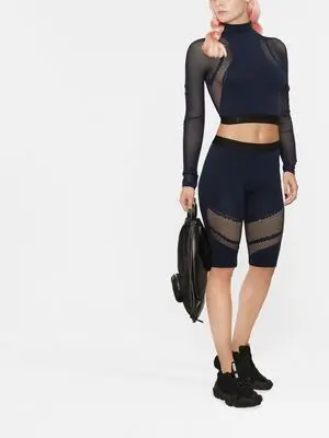 Palm Angels Slim-fit Shorts With Mesh Detail
