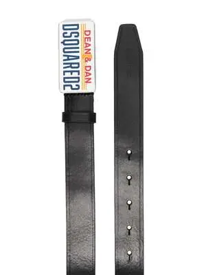 Dsquared2 Logo-plaque Leather Belt