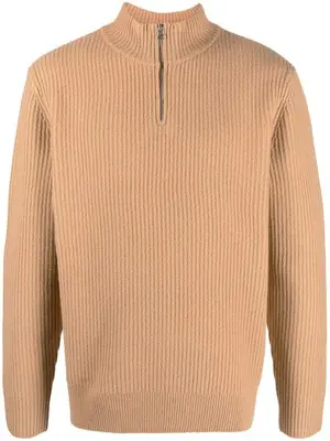 A.p.c. Ribbed-knit High-neck Jumper
