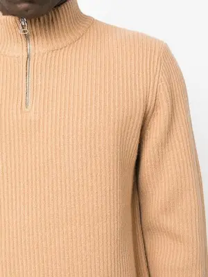 A.p.c. Ribbed-knit High-neck Jumper