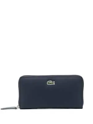 Lacoste Logo-patch Zip-around Wallet - Blue