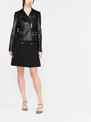 Philipp Plein Leather Biker Jacket