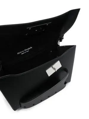 MAISON MARGIELA Snatched Leather Shoulder Bag - Black