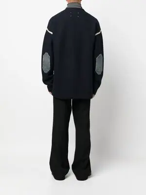 MAISON MARGIELA Elbow-patch Cardigan - Blue