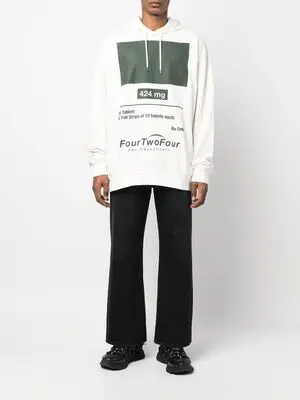 424 Graphic-print Cotton Hoodie