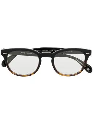 Oliver Spencer Tortoiseshell-effect Round-frame Eyeglasses - Black