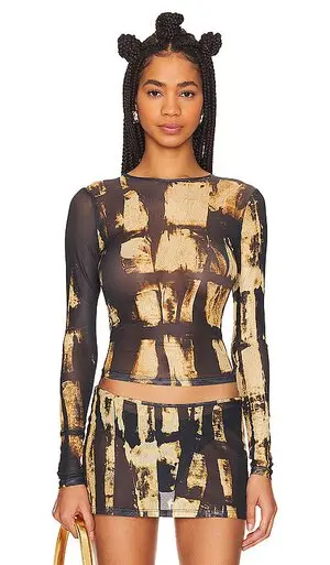 Miaou Long Sleeve Tee Treading Brown