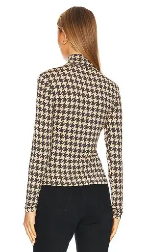 Sanctuary Slinky Mock Turtleneck Top With Geometric Print