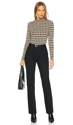 Sanctuary Slinky Mock Turtleneck Top With Geometric Print