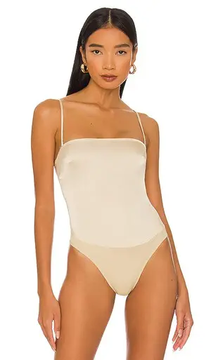 WeWoreWhat Strappy Bodysuit In Cream