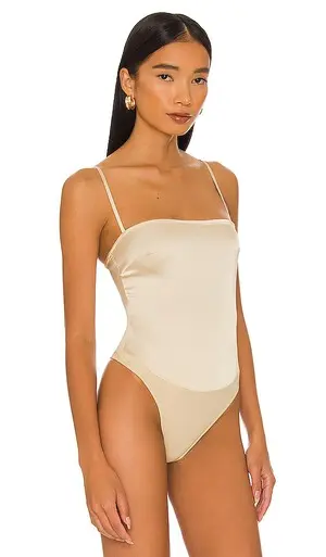 WeWoreWhat Strappy Bodysuit In Cream