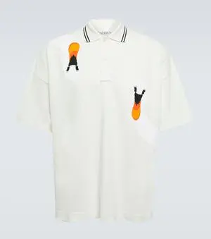 JW Anderson Printed Polo Cotton Shirt - White