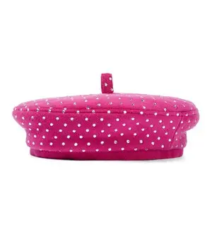 Ruslan Baginskiy Embellished Wool-blend Beret - Pink