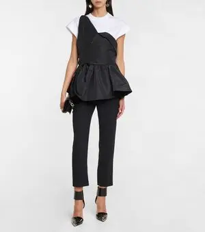 Alexander McQueen Mid-rise Slim Crêpe Pants - Black