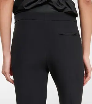 Alexander McQueen Mid-rise Slim Crêpe Pants - Black