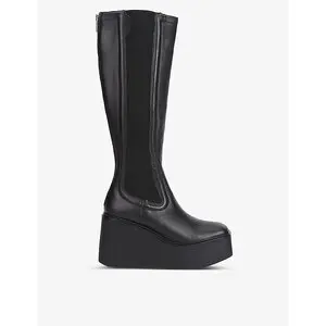 Kurt Geiger Stately Chunky-sole Leather Knee-high Boots