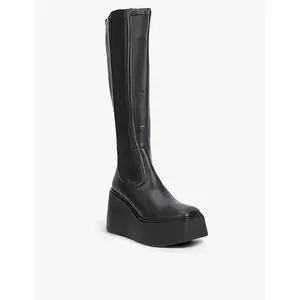 Kurt Geiger Stately Chunky-sole Leather Knee-high Boots
