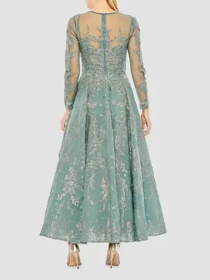 Mac Duggal Floral Embellished Cocktail Dress