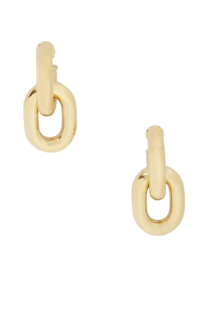 Rabanne Tone Chain Link Earrings - Gold