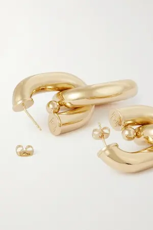 Rabanne Tone Chain Link Earrings - Gold