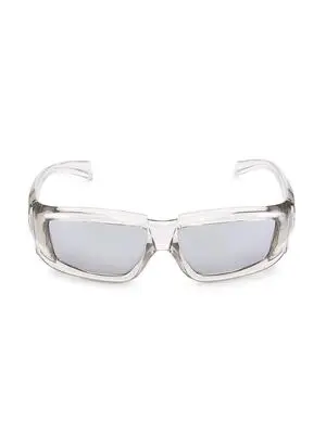 Rick Owens Men's 55MM Rick Rectangular Sunglasses - Silver Silver