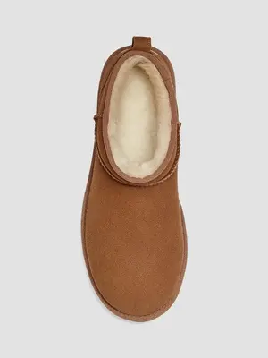 UGG Classic Ultra Mini Sheepskin Ankle Boots - Chestnut