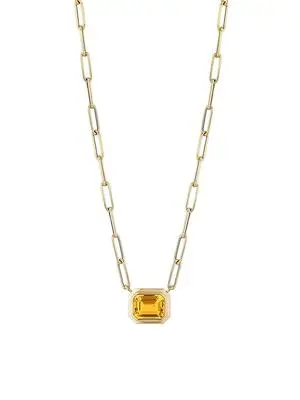 Goshwara Manhattan 18k Gold & Citrine Pendant Necklace - Yellow Gold