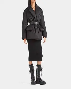 Prada Re-nylon Belted Jacket